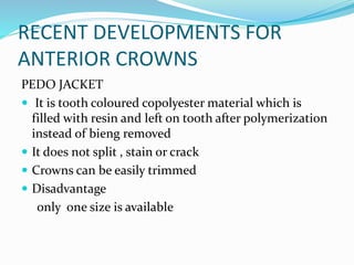 Stainless steel crowns in pediatric dentistry | PPTX