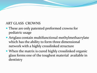 Stainless steel crowns in pediatric dentistry | PPTX