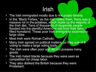 Antebellum Immigration Powerpoint | PPT