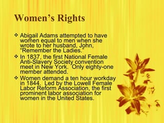 Antebellum Movements | PPT | Food & Drink