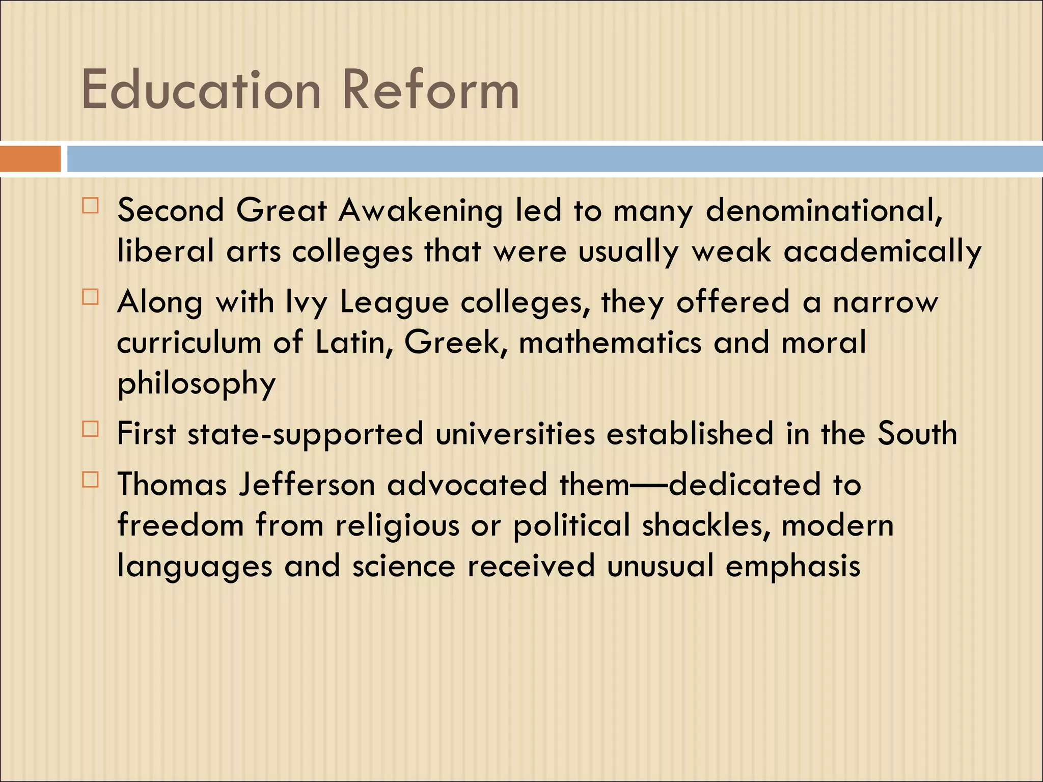 Antebellum Reform Movements | PPT