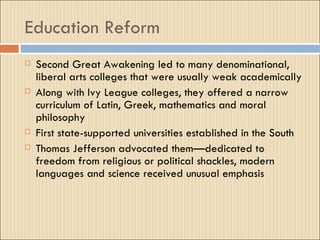 Antebellum Reform Movements | PPT