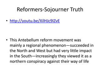 Antebellum culture and reform | PPTX