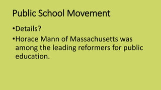 Antebellum Social Reforms | PPT