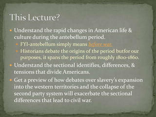 Antebellum America | PPTX