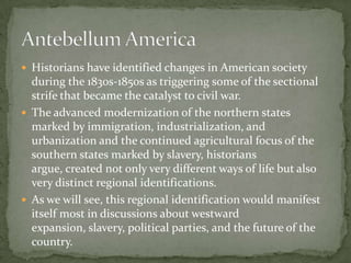 Antebellum America | PPTX