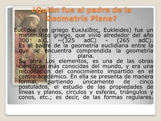 Antecedentes de la geometria plana | PPSX