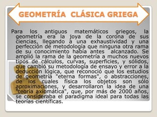 Antecedentes de la geometria plana | PPSX