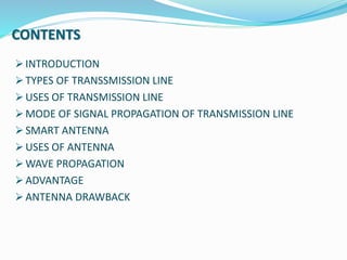 Anteena & transmission line | PPTX