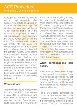 Antegrade continence enema procedure | PDF