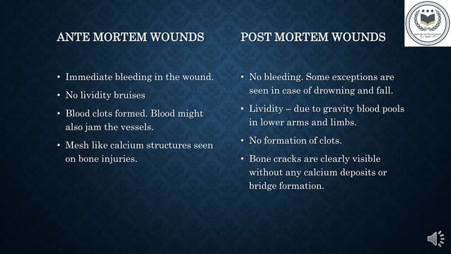 Antemortem and Postmortem Wounds.pptx