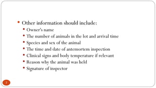 Antemortem Examination P#10.pptdddddddfre | PPT