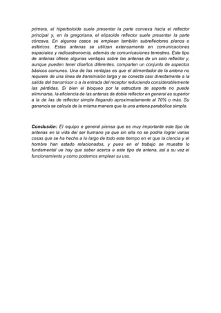 Antena reflector parabolico | DOCX