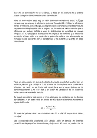 Antena reflector parabolico | DOCX