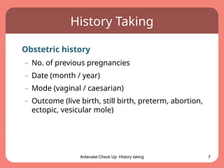 Antenatal history taking how to do it!2- 2g.ppt