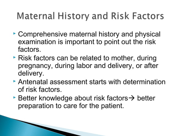 Antenatal assessment | PPT | Pregnancy | Reproductive Health