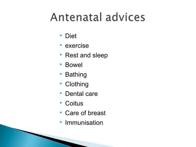 Antenatal assessment | PPT | Pregnancy | Reproductive Health