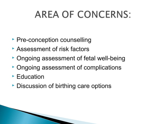Antenatal assessment | PPT | Pregnancy | Reproductive Health