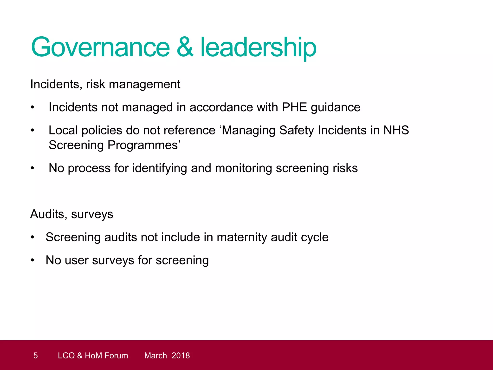 Antenatal and newborn quality assurance visits findings | PPT