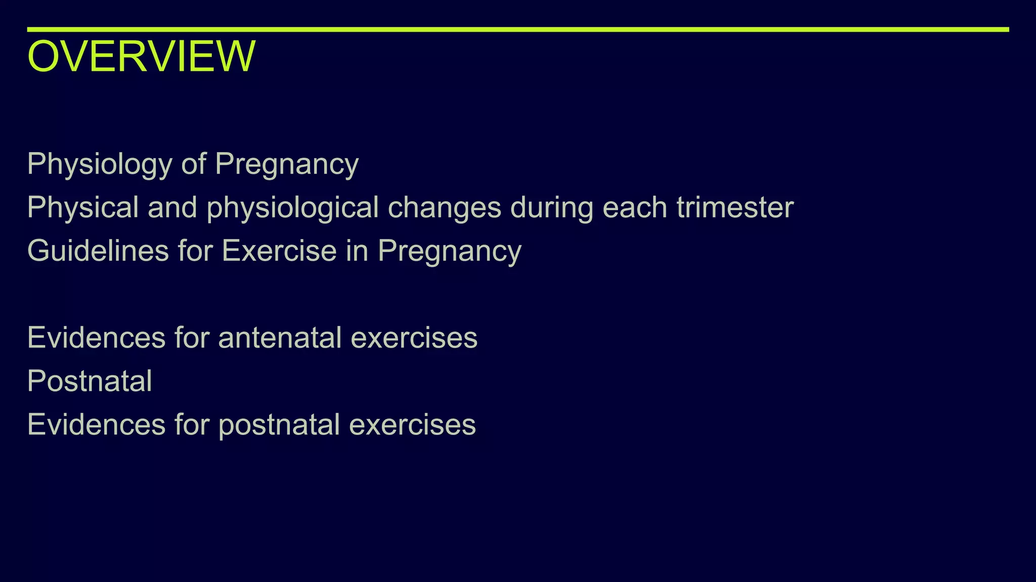 ANTENATAL AND POSTNATAL EXERCISES WITH EVIDENCE | PPTX