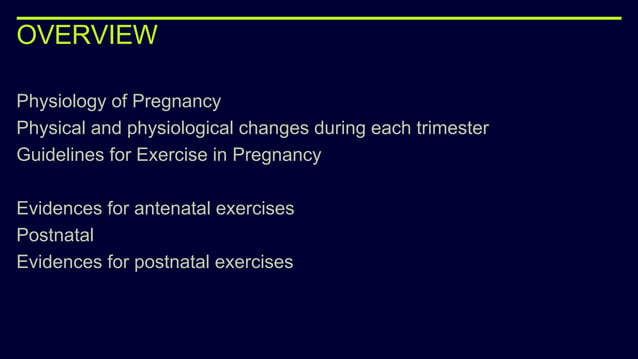 ANTENATAL AND POSTNATAL EXERCISES WITH EVIDENCE | PPTX | Pregnancy ...