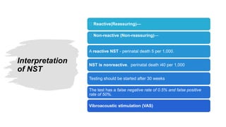 Antenatal assesment of featl well being | PPTX