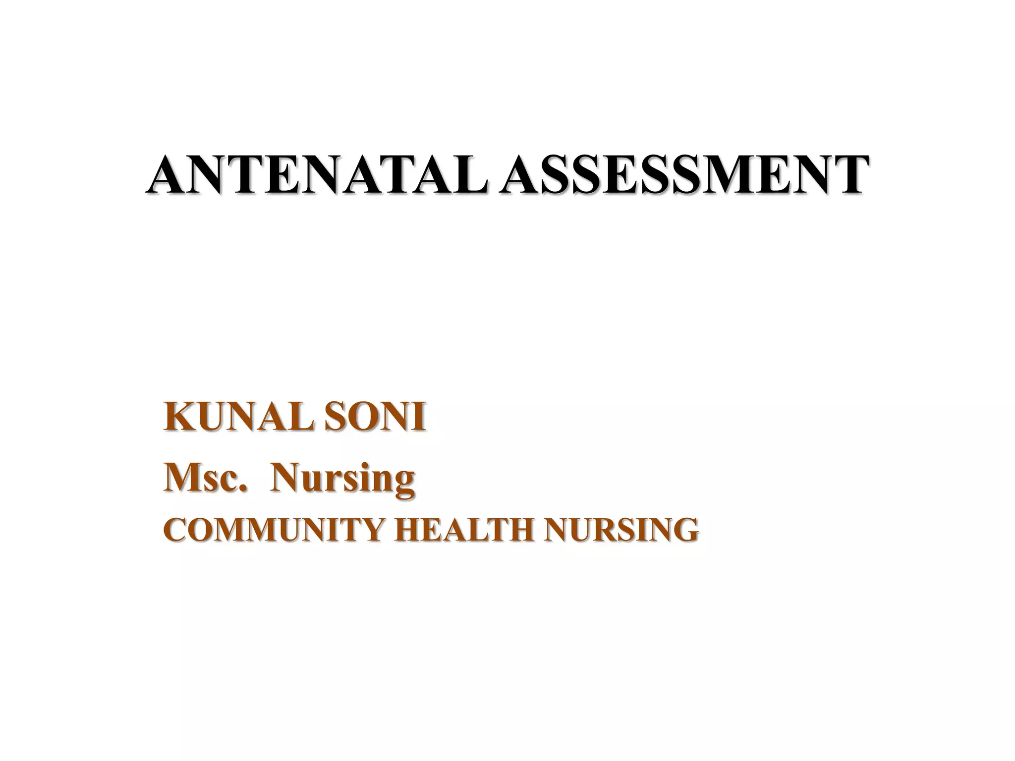 Antenatal assessments | PDF