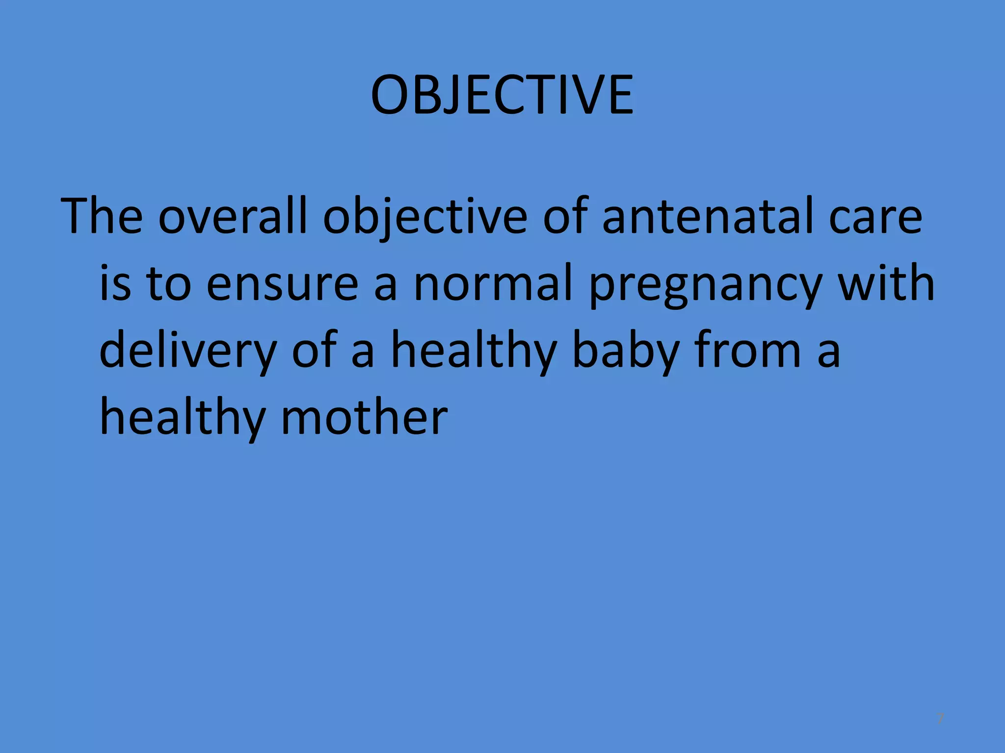 Routine Antenatal care part 2 | PPTX