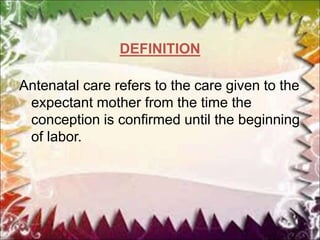 Antenatal care | PPT