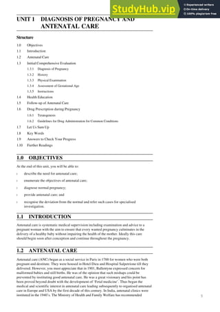 ANTENATAL CARE | PDF