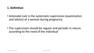 Antenatal care in the midwiferynursing.pptx