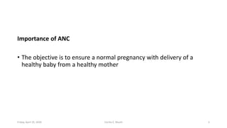 Antenatal care in the midwiferynursing.pptx | Pregnancy | Reproductive ...