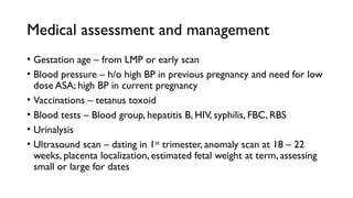 ANTENATAL CARE for a pregnant woman is explained | PPTX