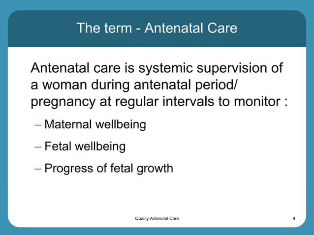 ANTENATAL CARE OF................... .ppt