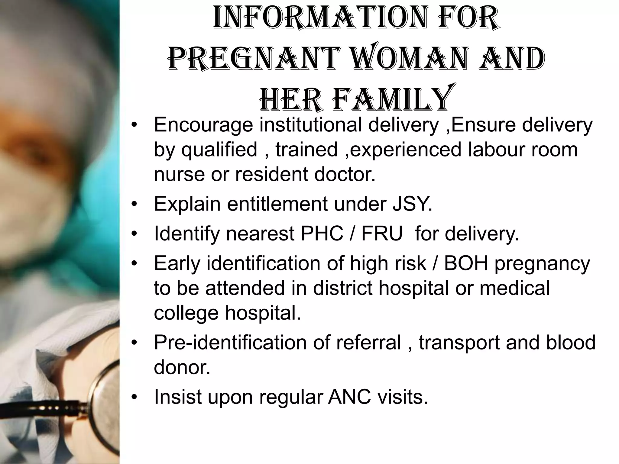 Ante natal clinic - protocol | PPTX