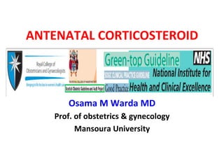 Antenatal corticosteroid warda | PDF