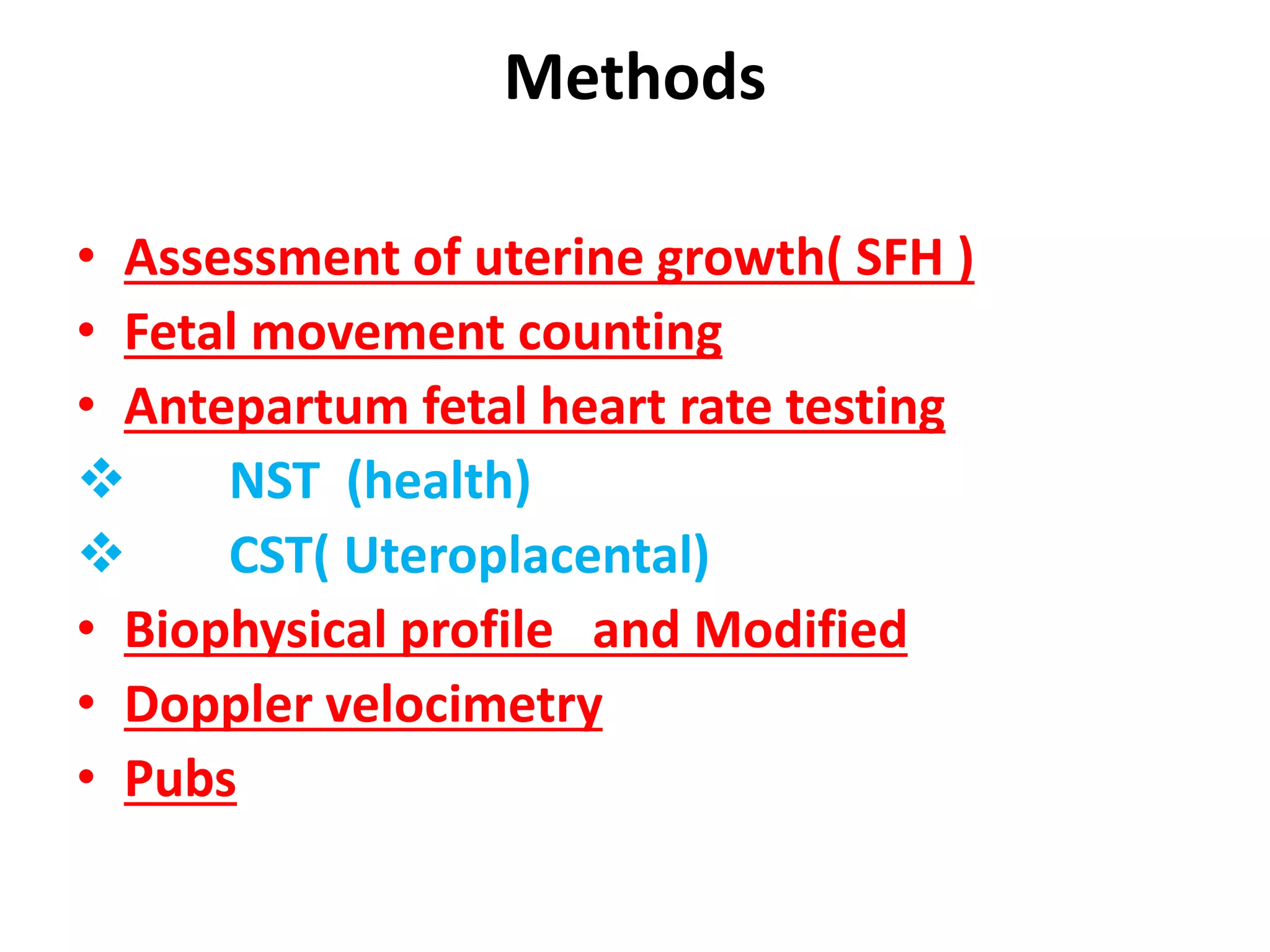 Antenatal fetal monitoring | PPTX