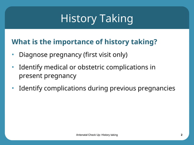 ANTENATAL HISTORY COnnnnnnnnnnnnnLLECTION.ppt | Free Download