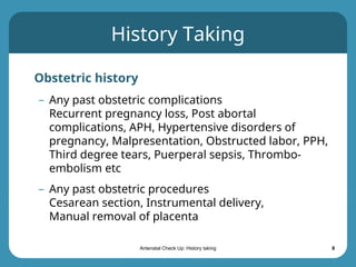 ANTENATAL HISTORY COnnnnnnnnnnnnnLLECTION.ppt