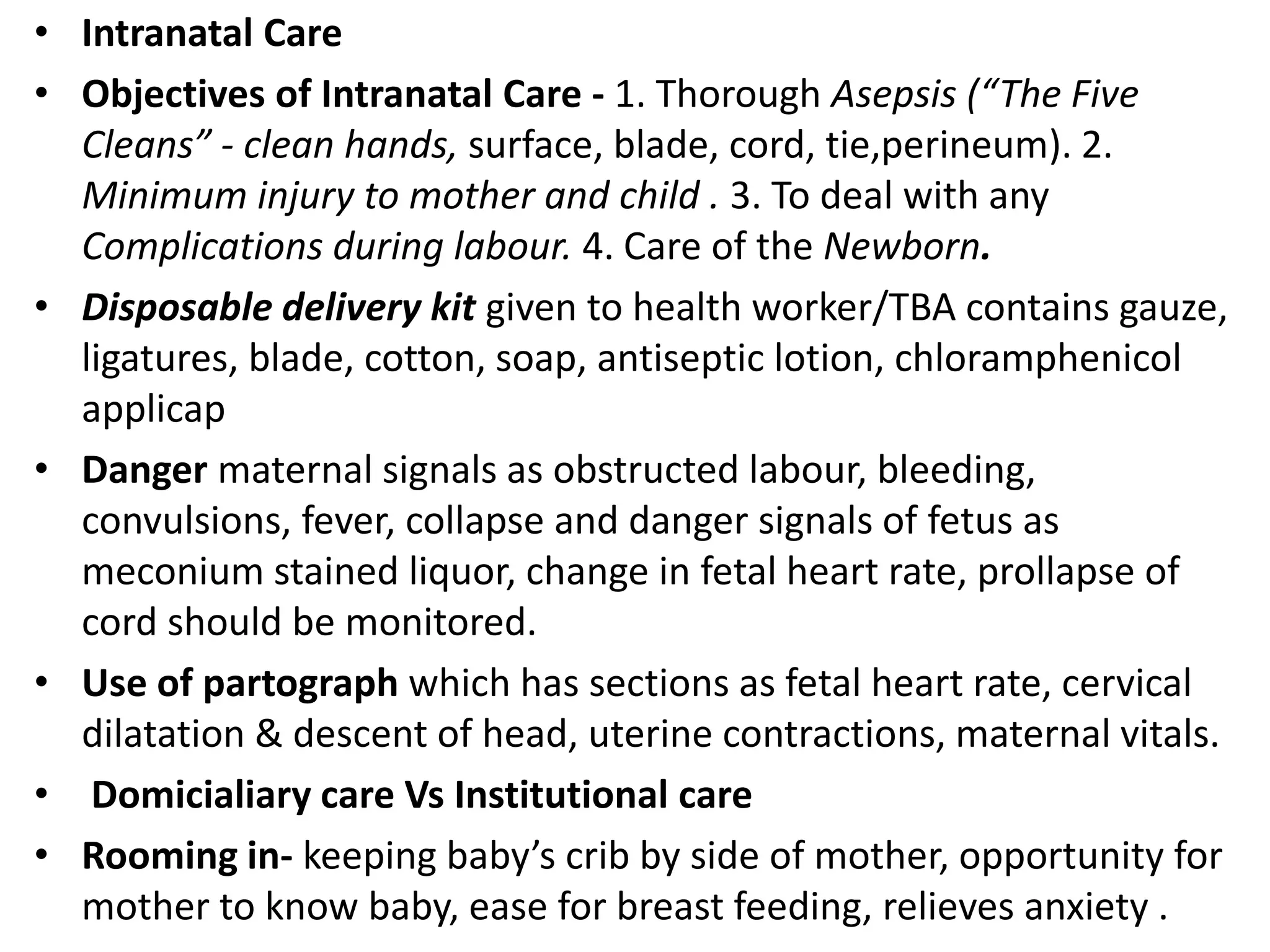 Antenatal & intra natal care | PPTX