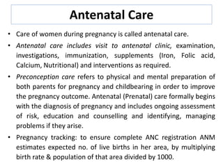 Antenatal & intra natal care | PPTX