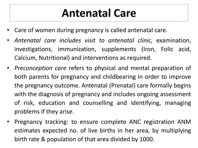 Antenatal & intra natal care | PPTX | Pregnancy | Reproductive Health
