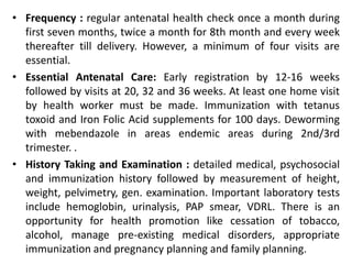 Antenatal & intra natal care | PPTX
