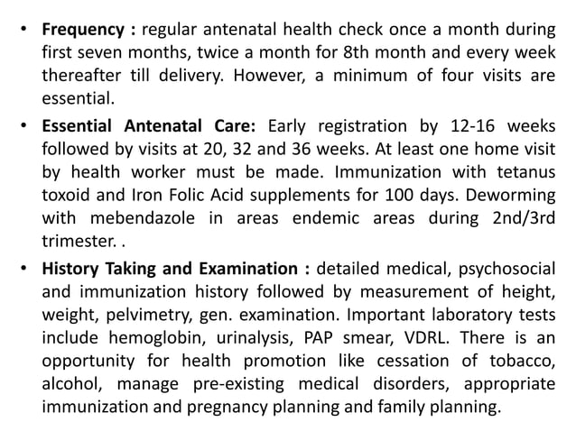 Antenatal & intra natal care | PPTX | Pregnancy | Reproductive Health