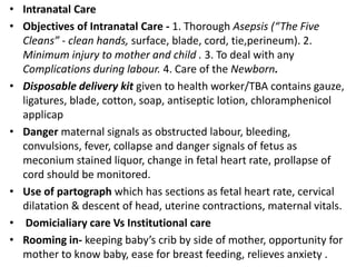 Antenatal & intra natal care | PPTX