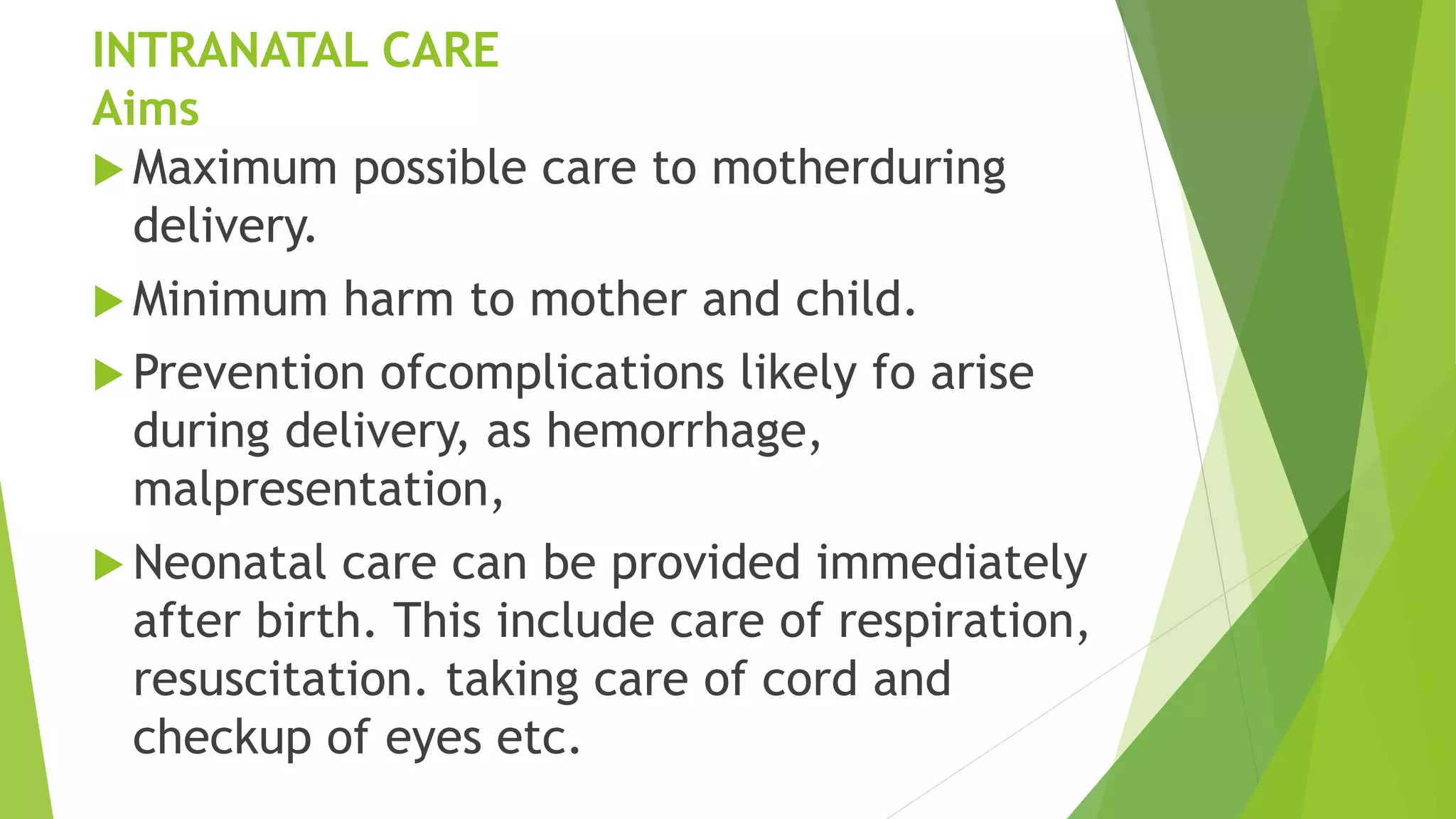 Antenatal intranatal and post natal services | PPTX