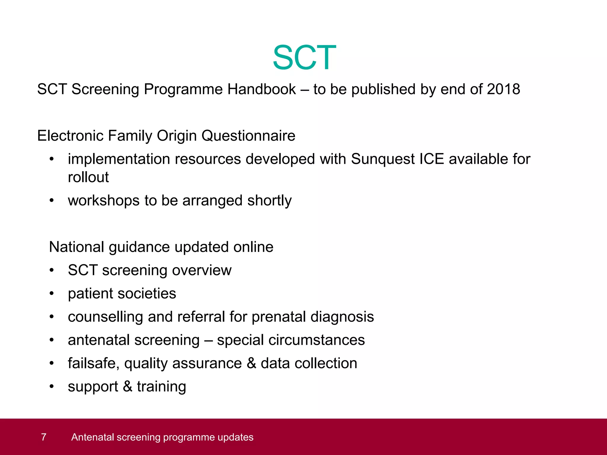 Antenatal programme updates | PDF