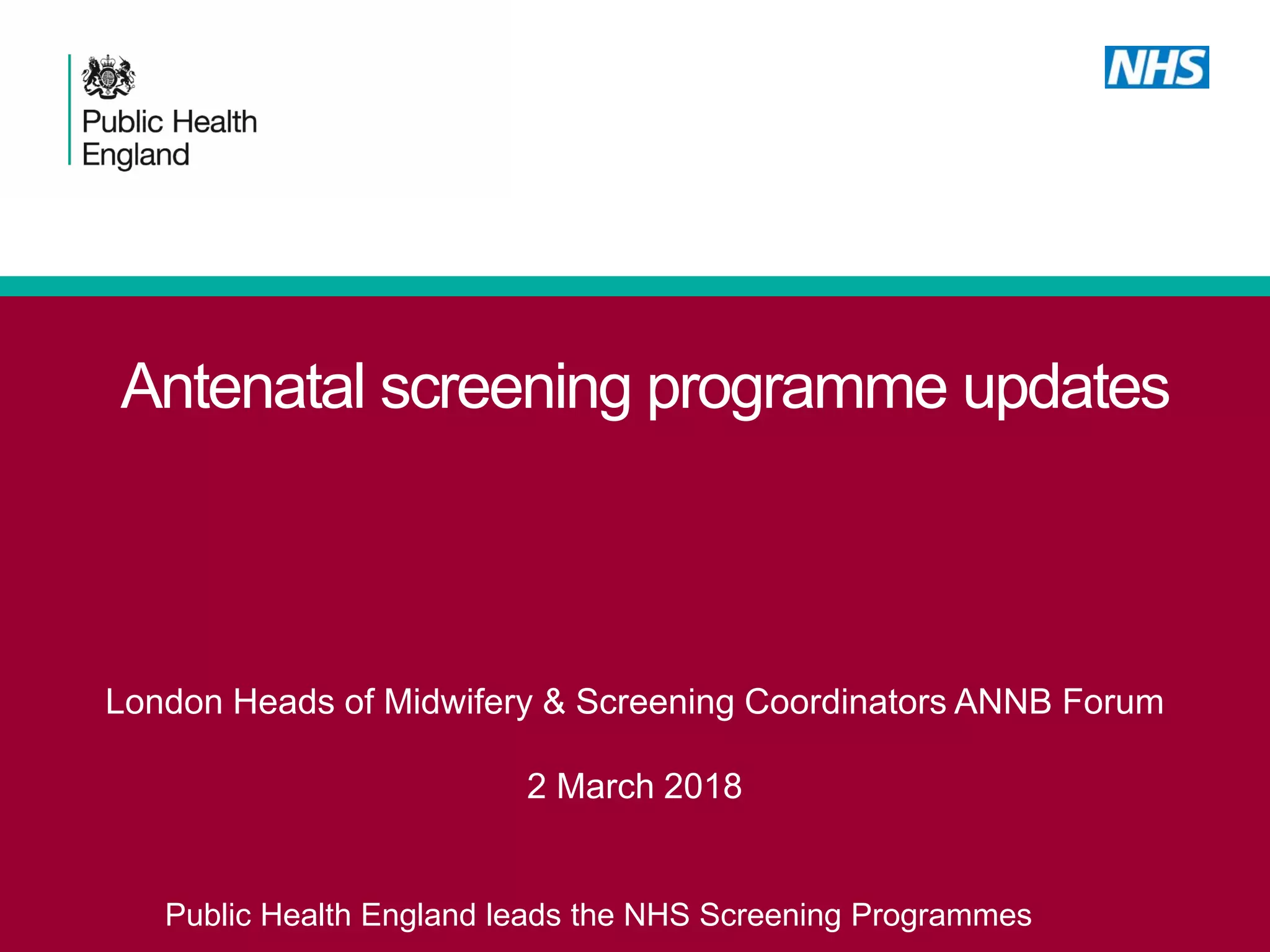 Antenatal programme updates | PDF