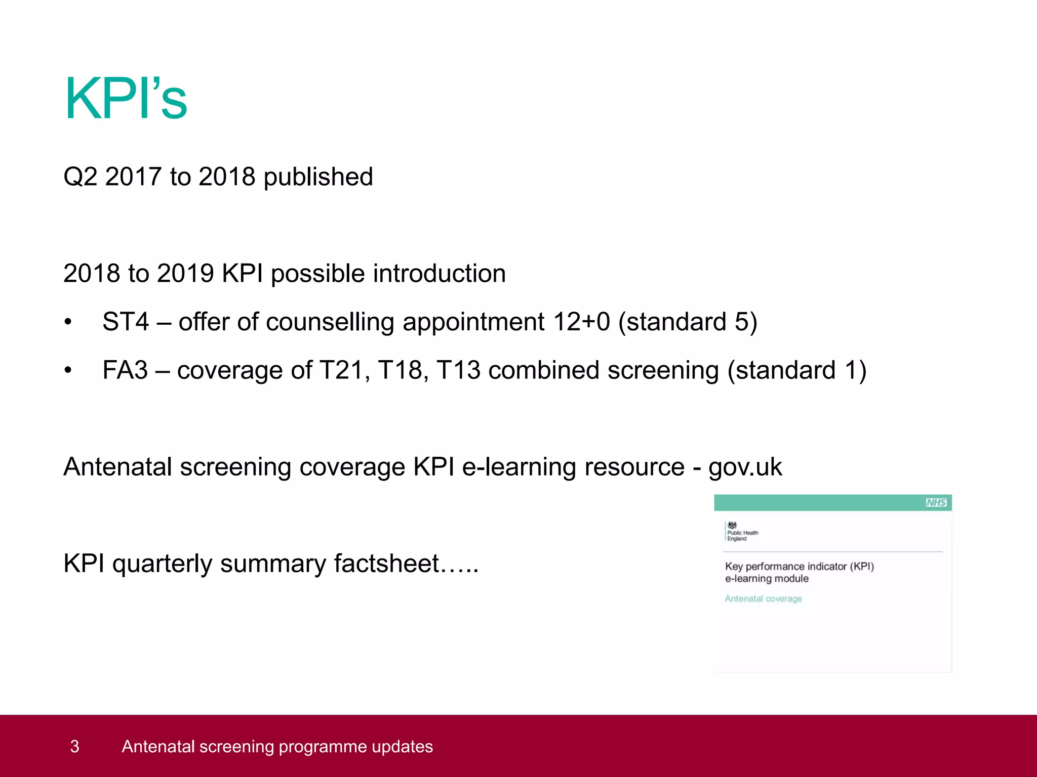 Antenatal programme updates | PDF