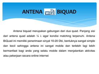 Antena wifi biquad 11 | PPT